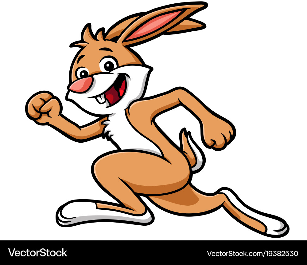 Running Rabbit Cartoon Cute Rabbit Running Animal 24091714 PNG