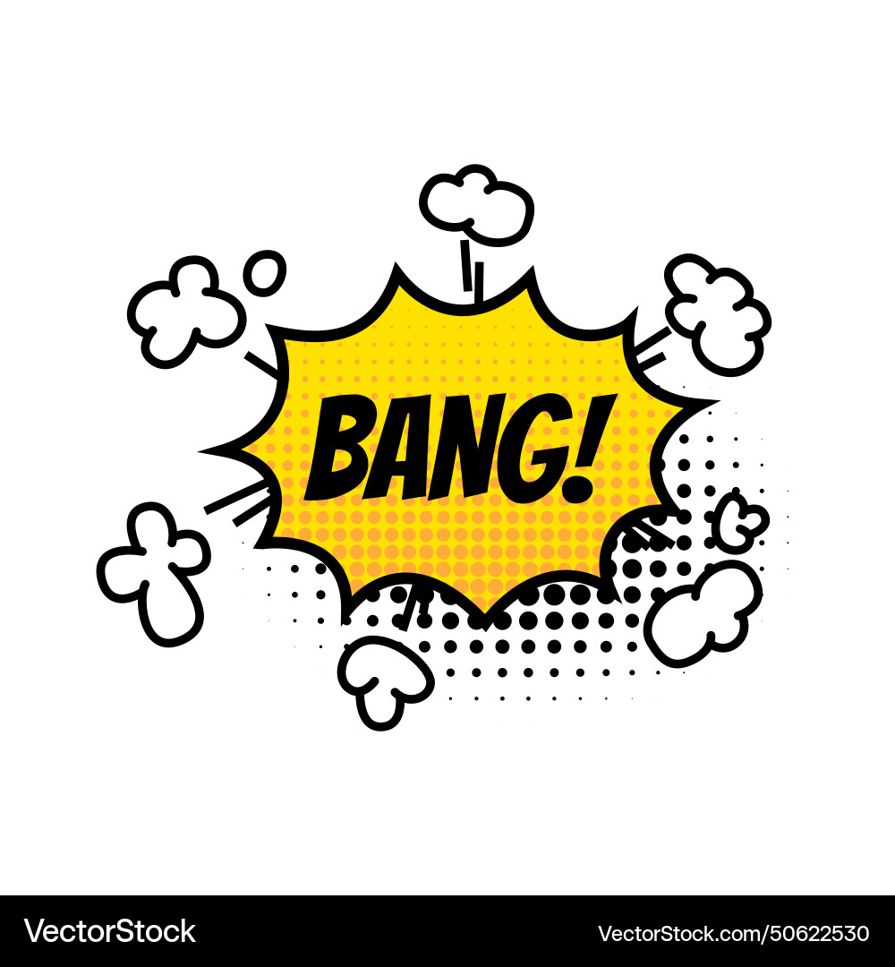 Comic speech bubble with text bang isolated Vector Image