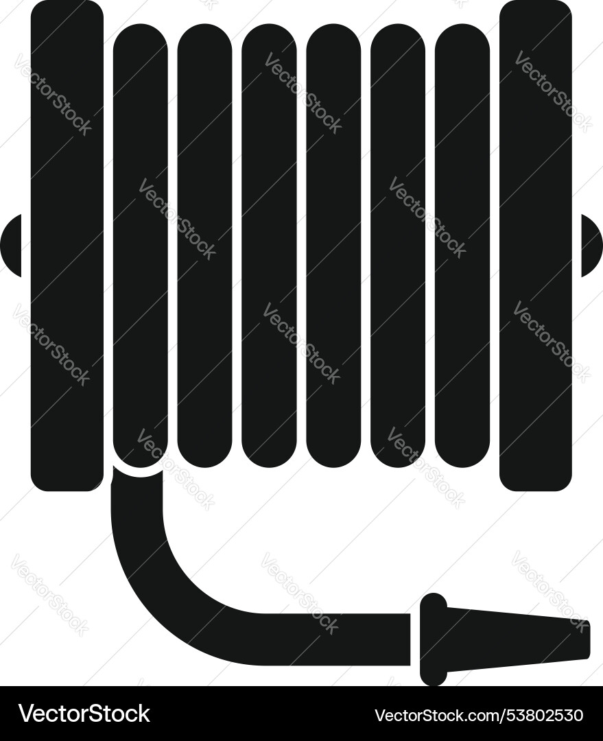 Fire hose icon showing firefighting equipment Vector Image