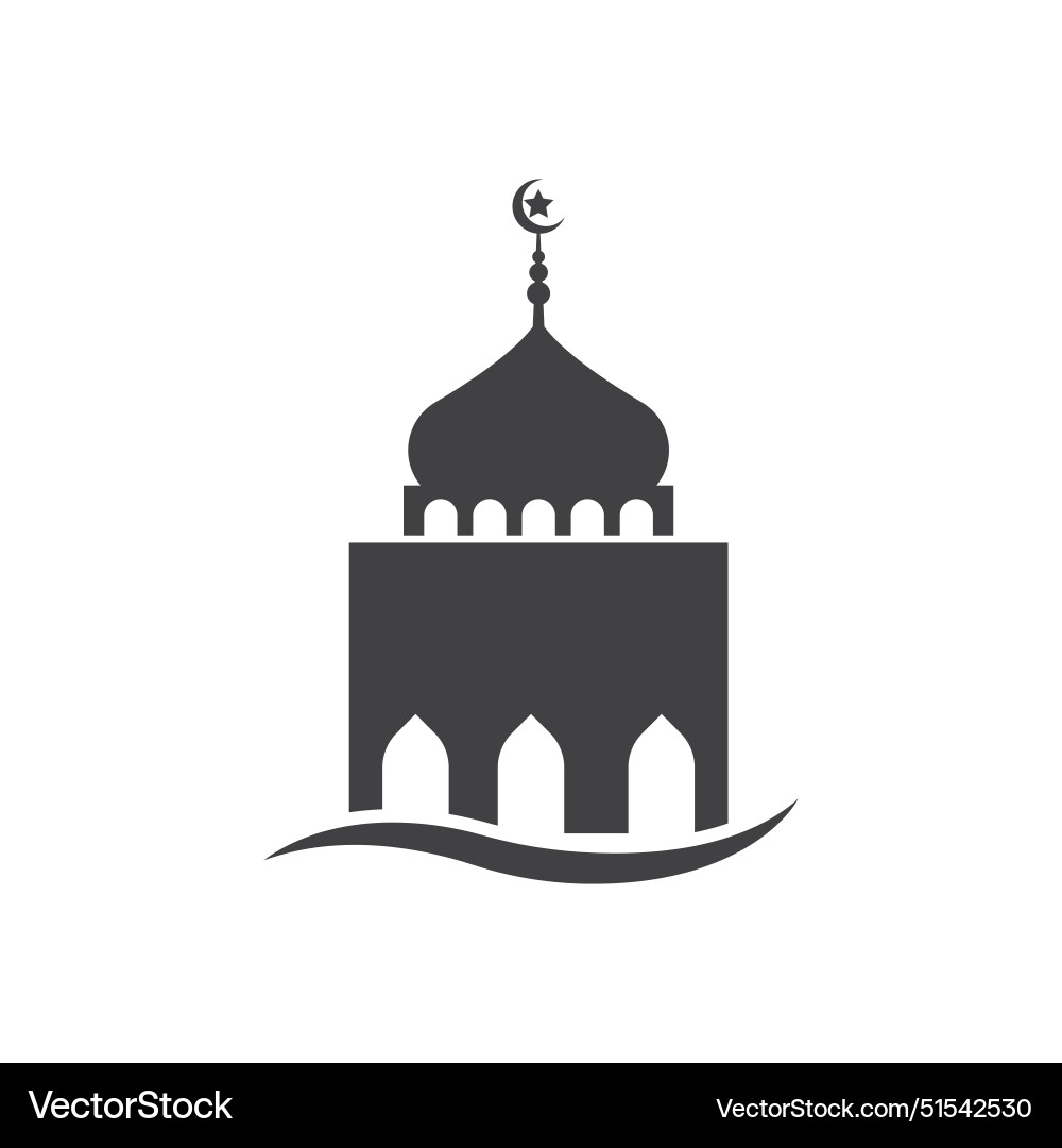 Islamic mosque logo Royalty Free Vector Image - VectorStock