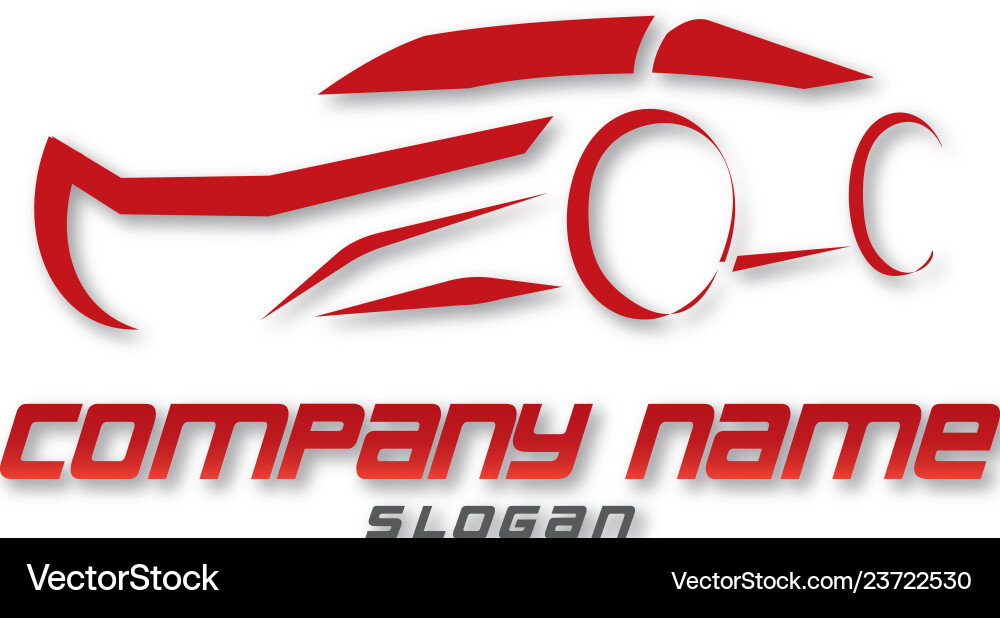 Red car logo Royalty Free Vector Image - VectorStock