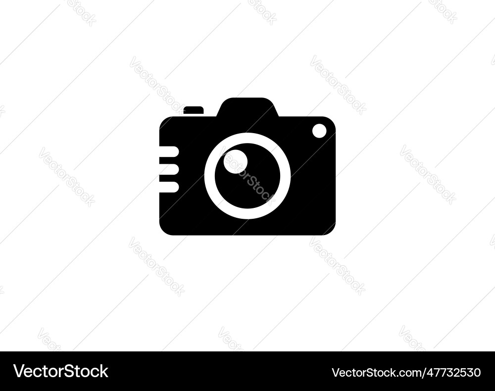 Simple camera symbol silhouette Royalty Free Vector Image