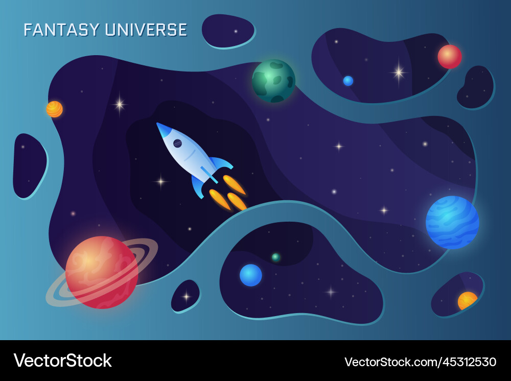 Space background universe game galaxy adventures Vector Image