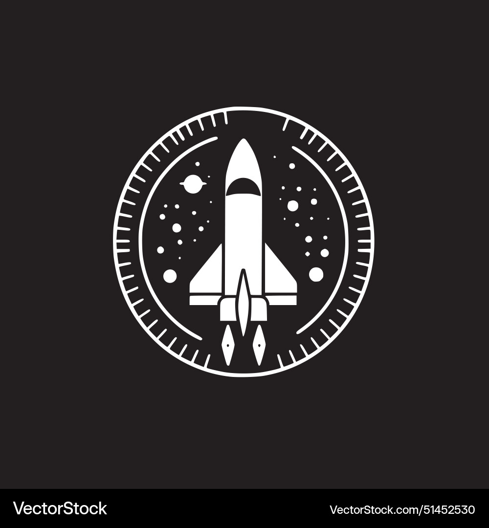 Space - black and white Royalty Free Vector Image