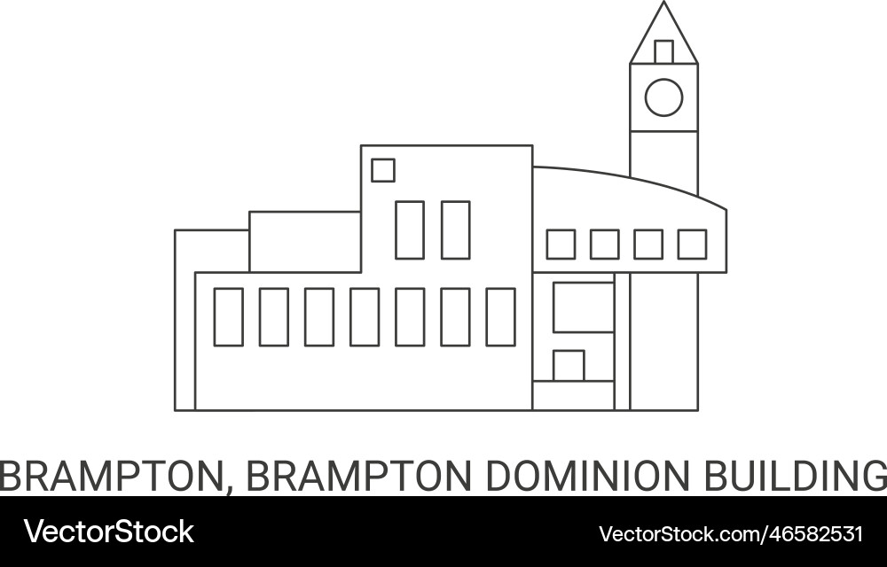 Canada brampton dominion building Royalty Free Vector Image