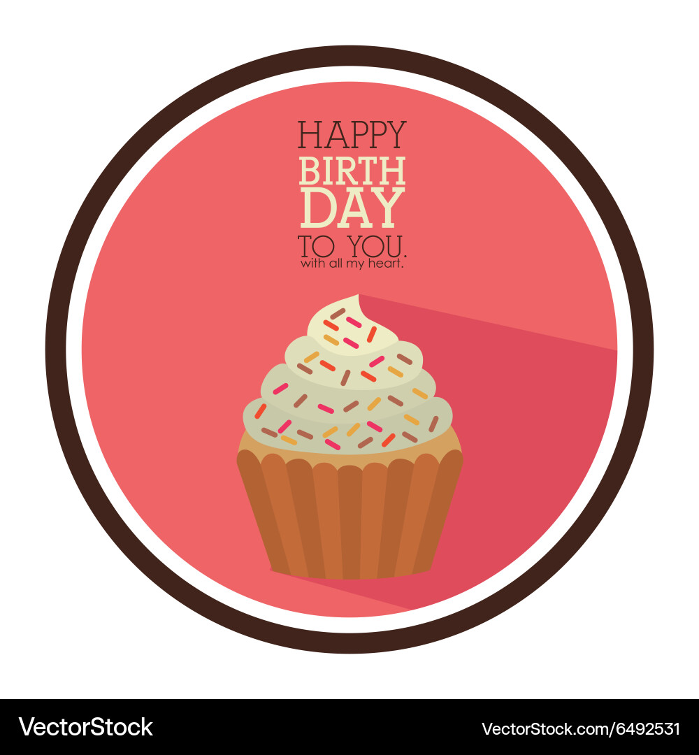 Happy birthday card design Royalty Free Vector Image
