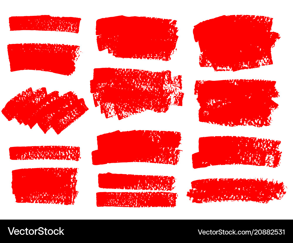 Painted grunge stripes set Royalty Free Vector Image
