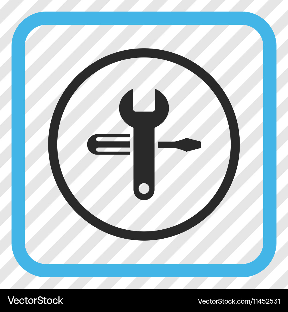 Tuning icon in a frame Royalty Free Vector Image