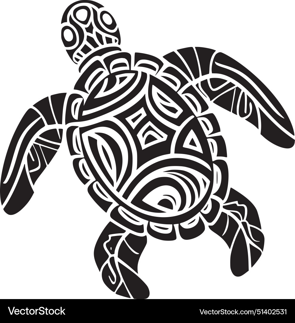 Turtle - black and white isolated icon Royalty Free Vector