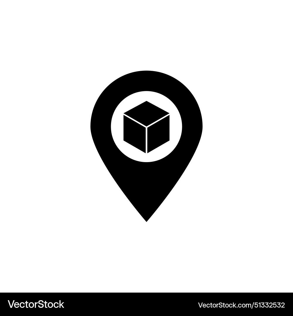 A simple black and white icon representing map Vector Image
