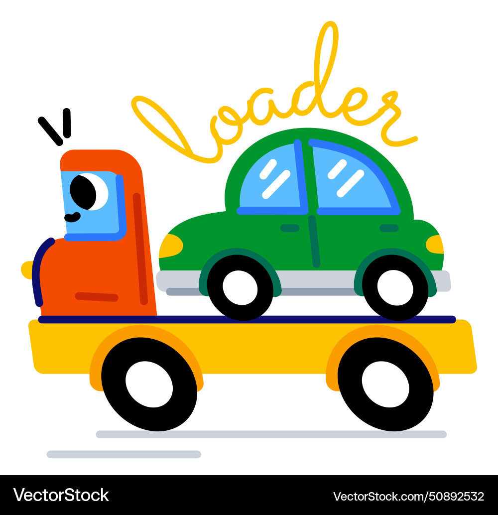 Car loader Royalty Free Vector Image - VectorStock