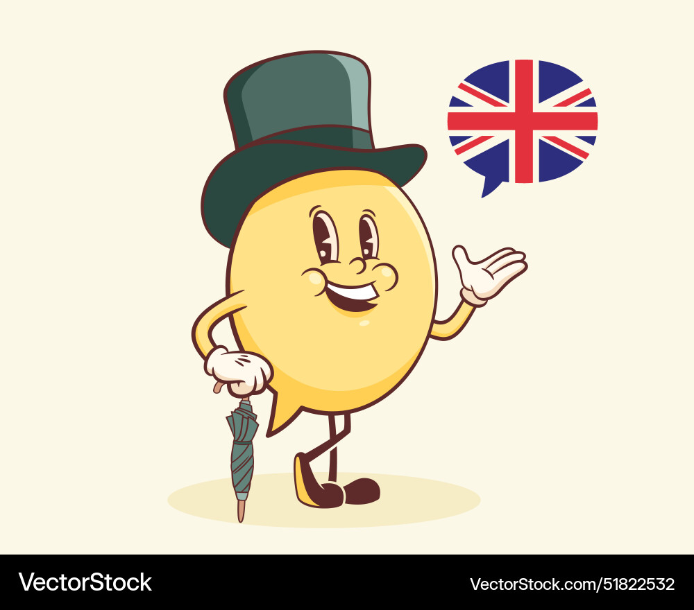 English talk language learning british Royalty Free Vector