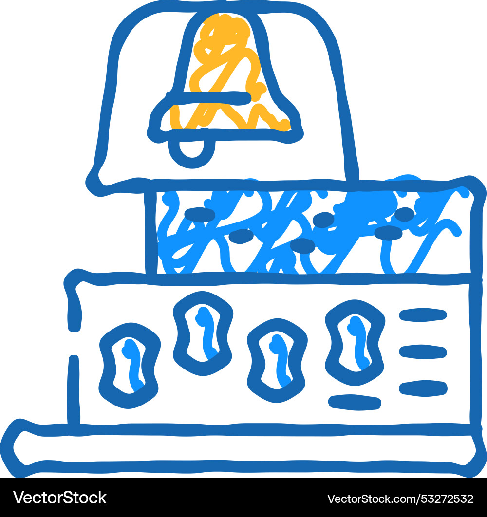 Funeral ceremony icon doodle Royalty Free Vector Image