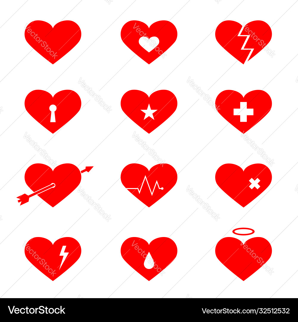 Hearts Royalty Free Vector Image - VectorStock