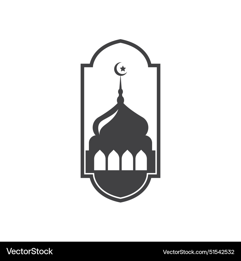 Islamic mosque logo Royalty Free Vector Image - VectorStock