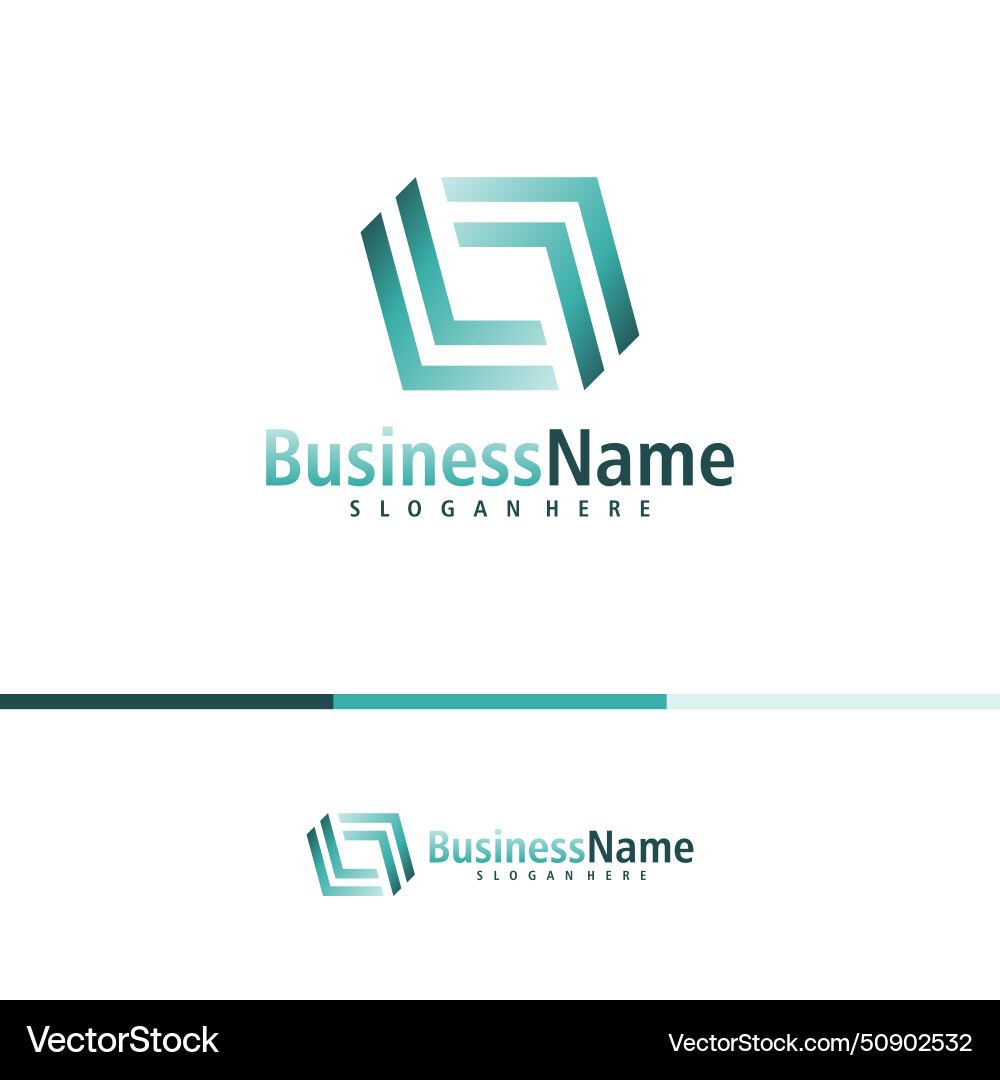 Letter l logo design creative initial Royalty Free Vector