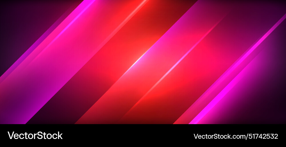 Neon dynamic diagonal light rays background Vector Image
