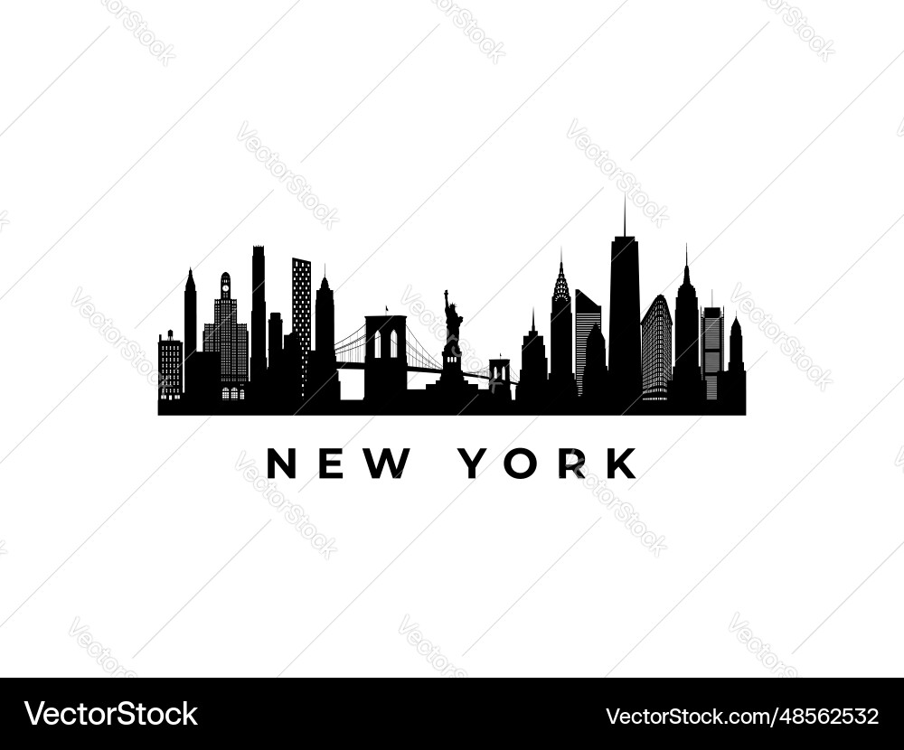 New York City Skyline Royalty Free Vector Image