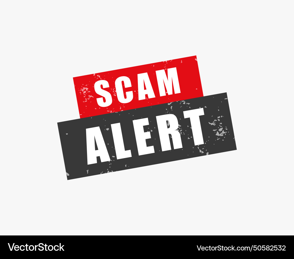 Scam alert alarm background for protection Vector Image