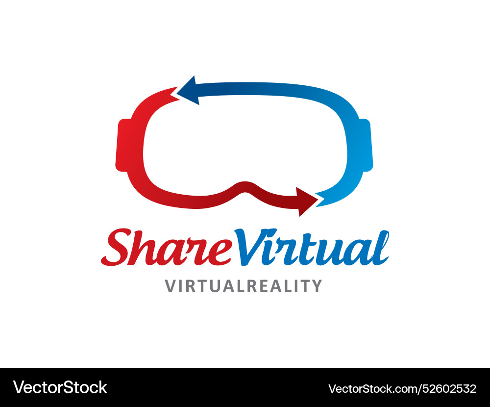 Share vr logo symbol or icon template Royalty Free Vector