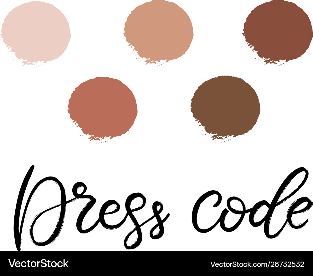 Wedding dress code color palette Royalty Free Vector Image