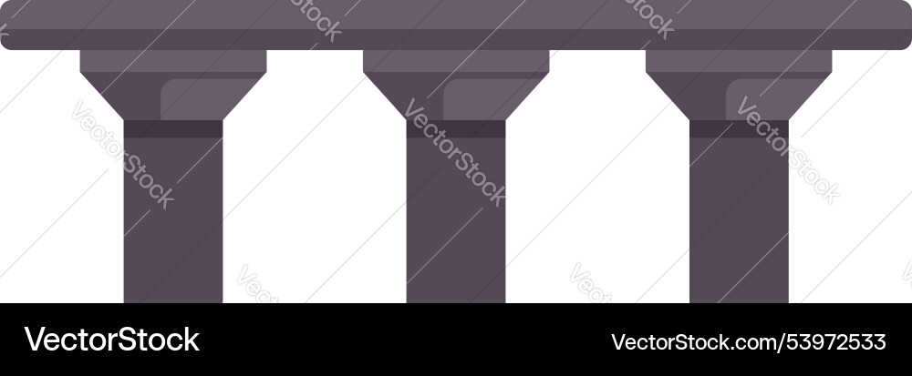 Bridge construction spanning three support columns