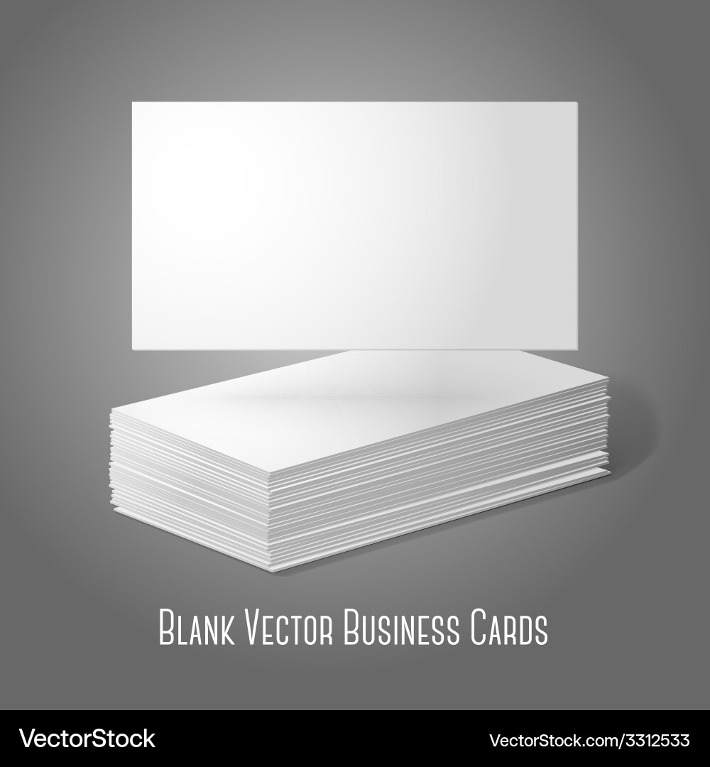 Business Card Pile - Blank Template Royalty Free Vector