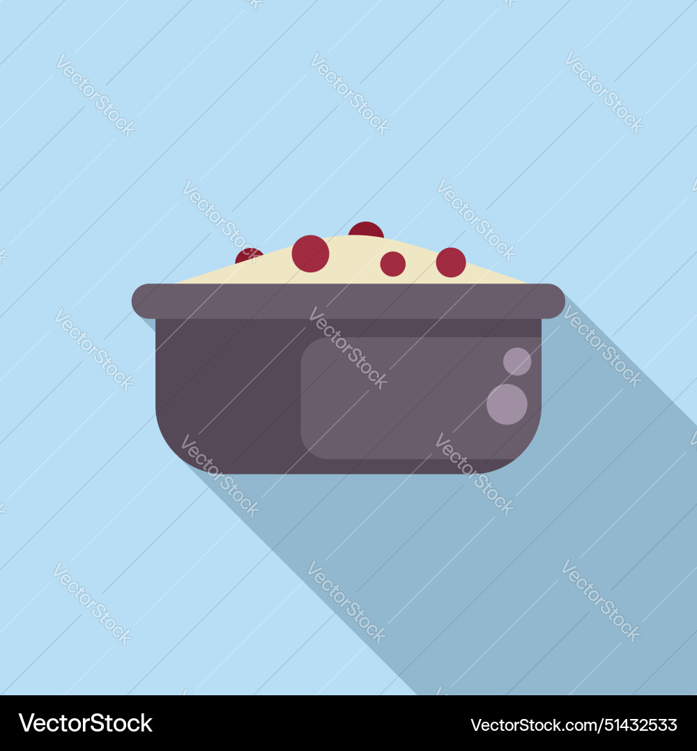 Cartoon cherry pie in baking dish Royalty Free Vector Image