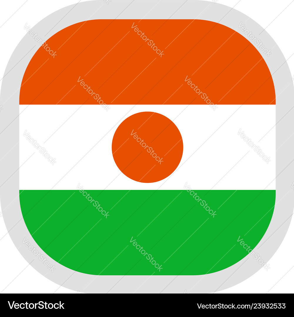 Icon square shape with flag on white background Vector Image