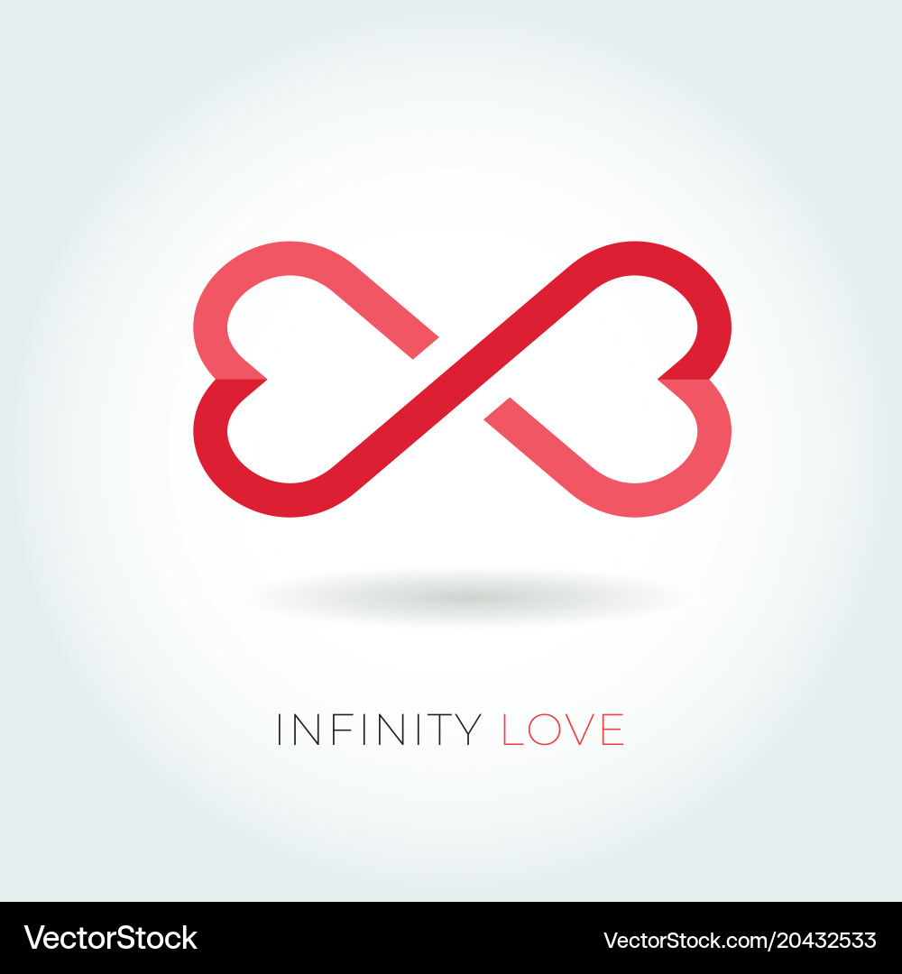Infinity Love Symbol - Valentine Icon Royalty Free Vector