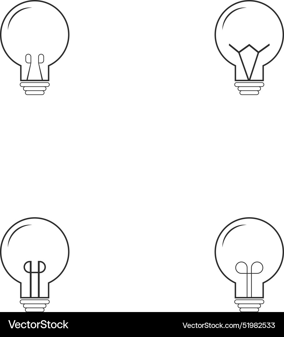 Light bulb icon set Royalty Free Vector Image - VectorStock