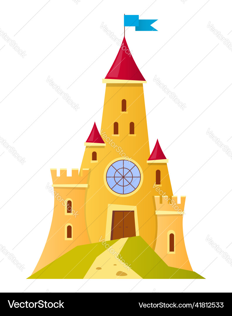 Magic castle - modern flat design style object Vector Image