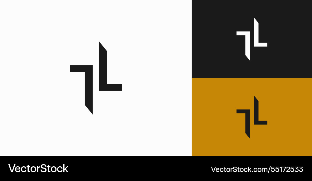 Simple and unique tl logo design Royalty Free Vector Image