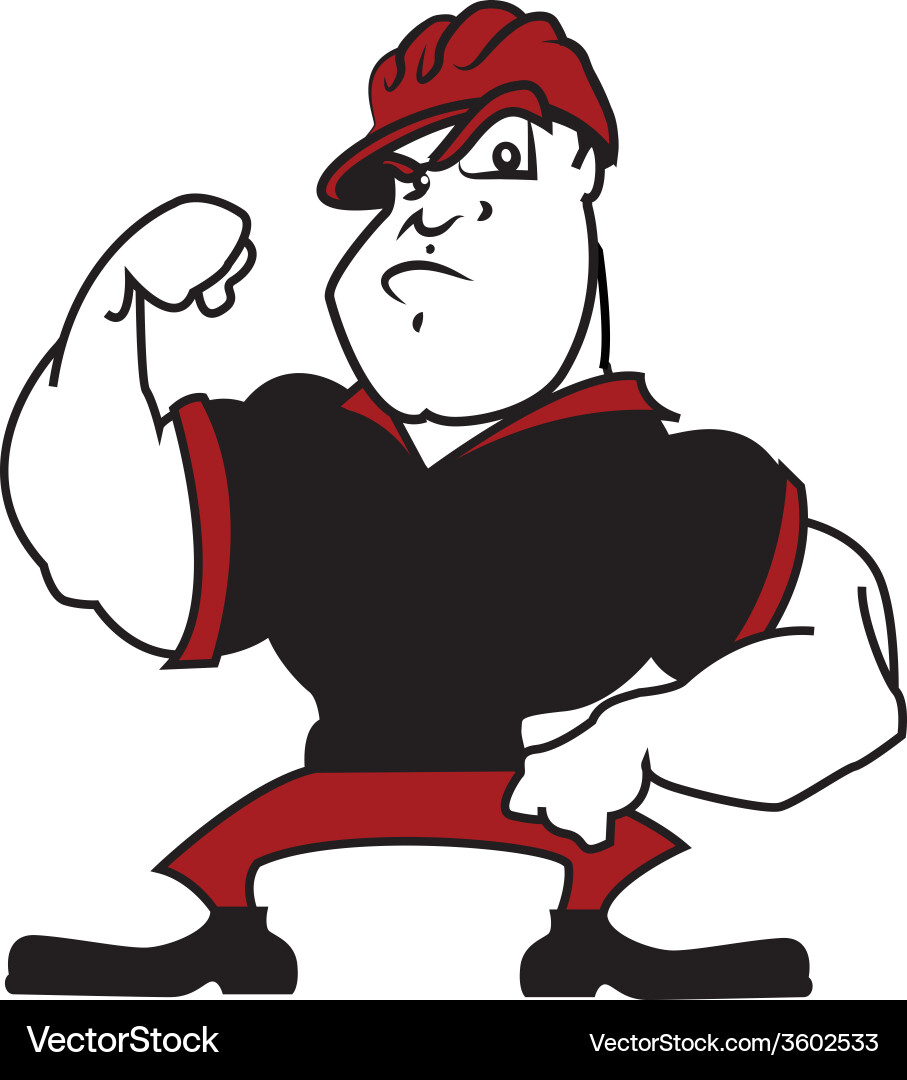 Strong Construction Worker Royalty Free Vector Image
