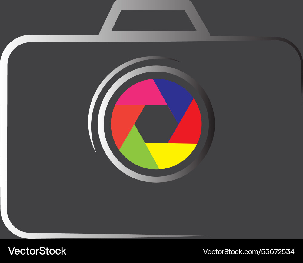 Amazing camera type logo design Royalty Free Vector Image