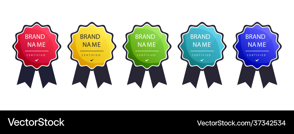 Digital logo badge certified system template Vector Image