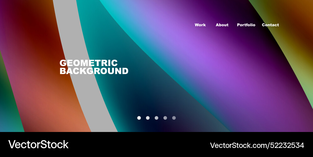 Dynamic flowing shapes concept design composition Vector Image