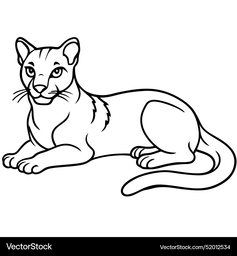 Fossa lynx lies icon Royalty Free Vector Image