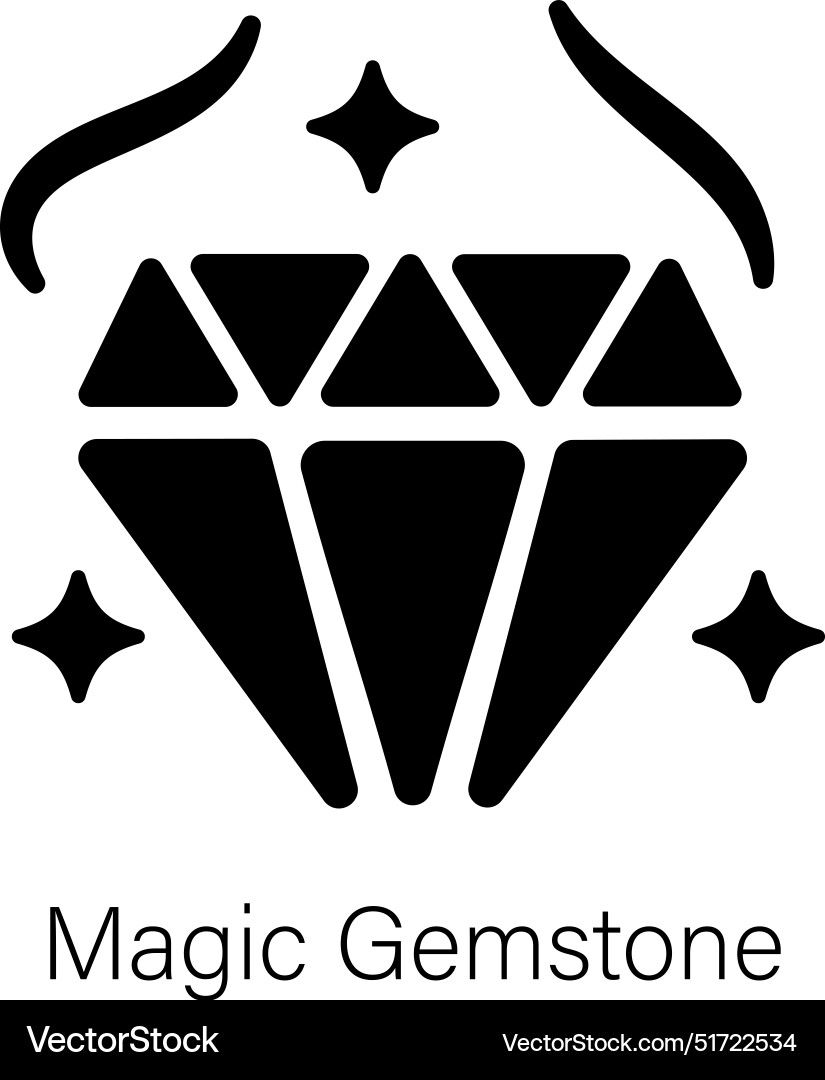 Magic gemstone Royalty Free Vector Image - VectorStock