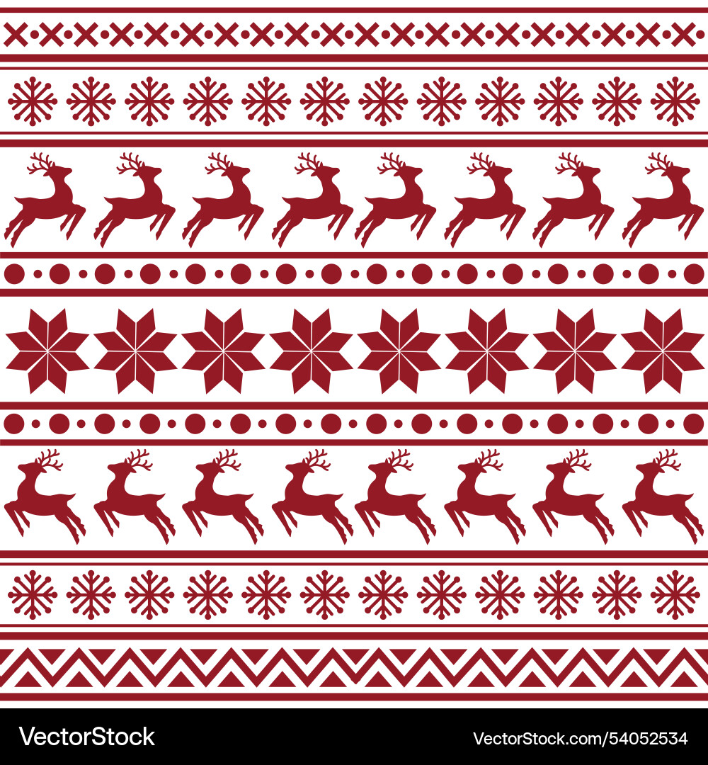 Seamless scandinavian pattern for christmas Vector Image