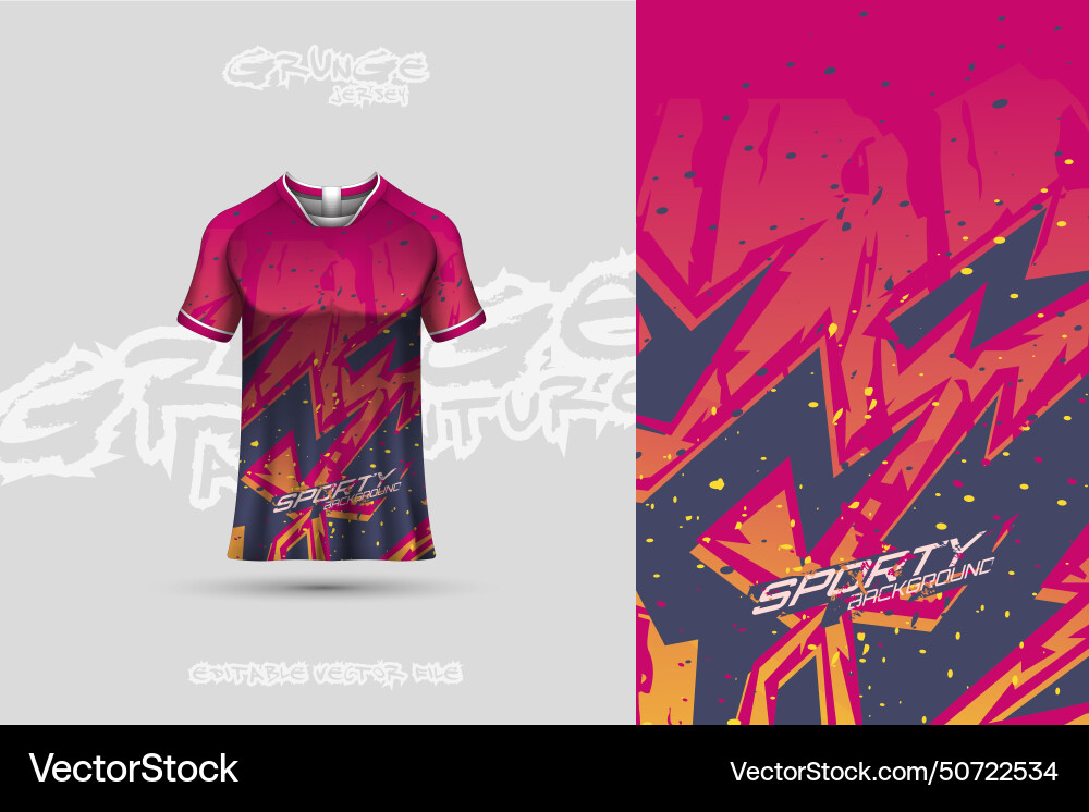 Sports jersey and background template design Vector Image