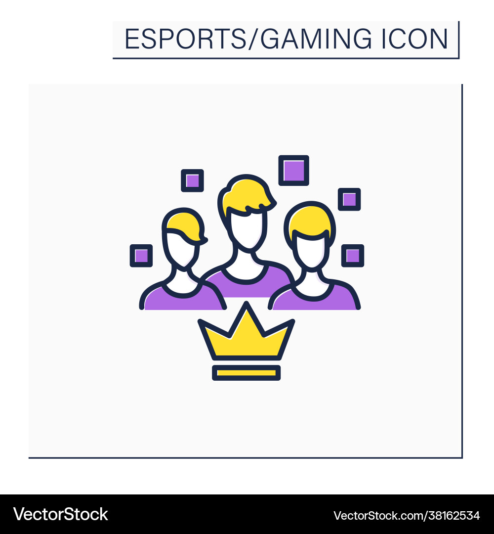 Team color icon Royalty Free Vector Image - VectorStock
