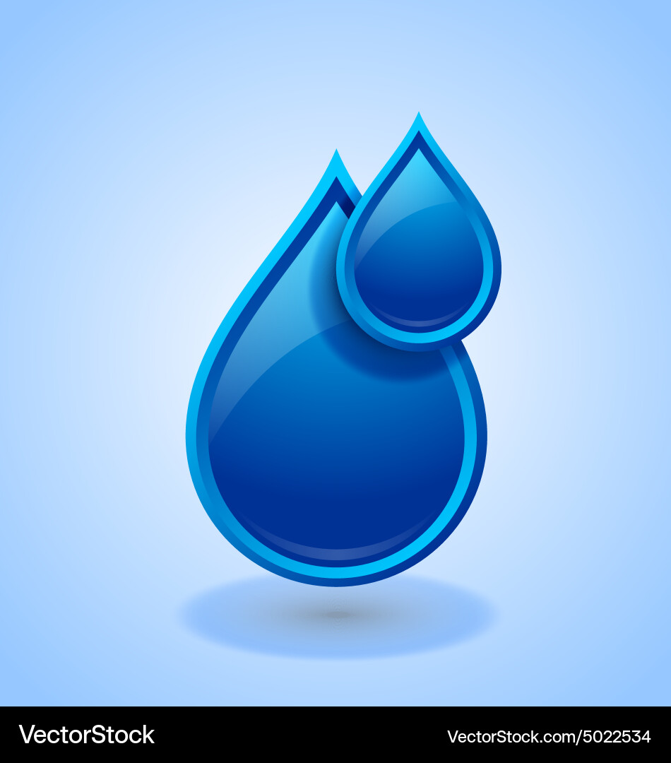 Water drops icon Royalty Free Vector Image - VectorStock