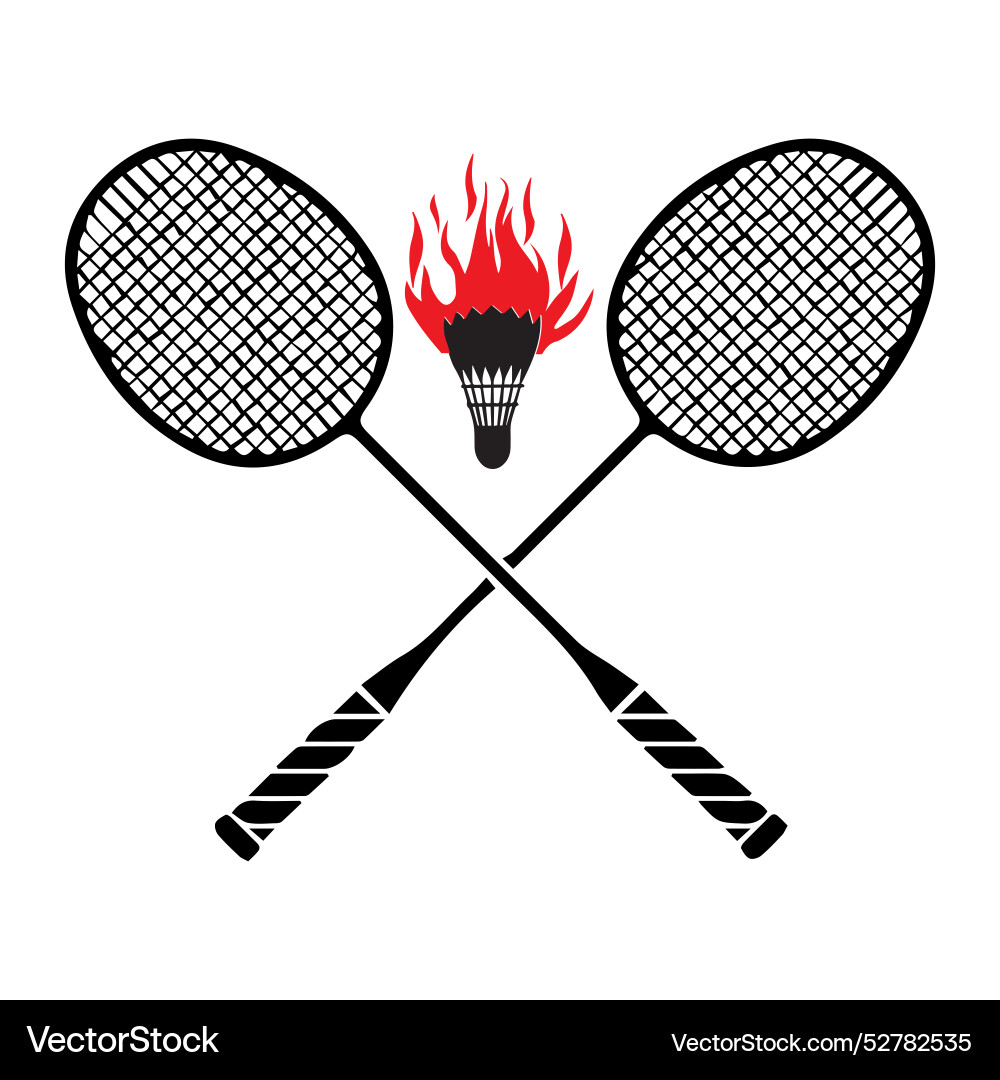 Badminton racket image icon Royalty Free Vector Image