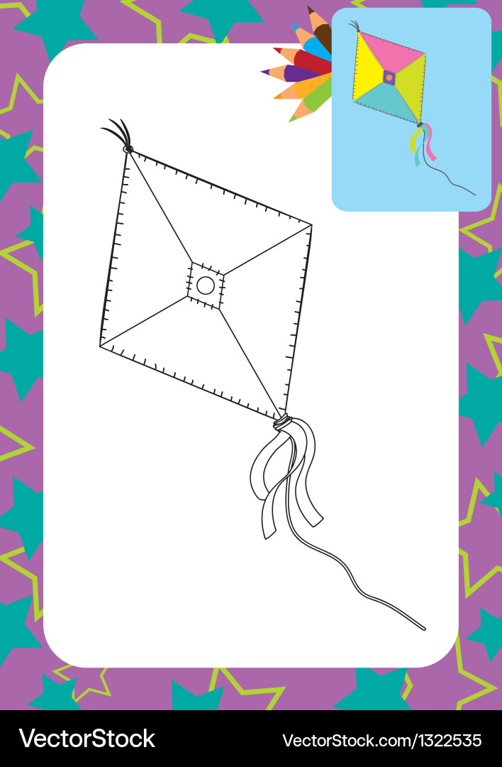 Cartoon kite toy Royalty Free Vector Image - VectorStock