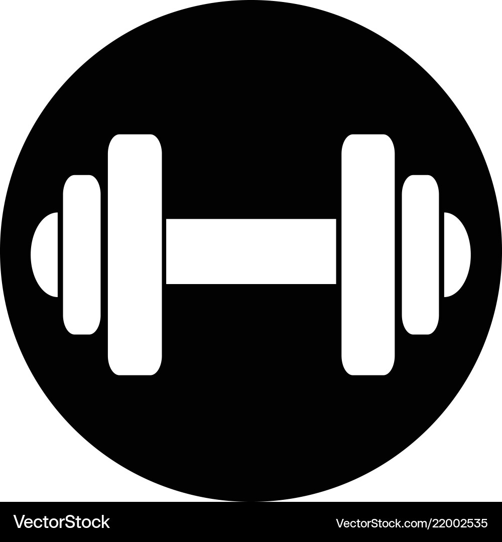 Dumbbell icon Royalty Free Vector Image - VectorStock