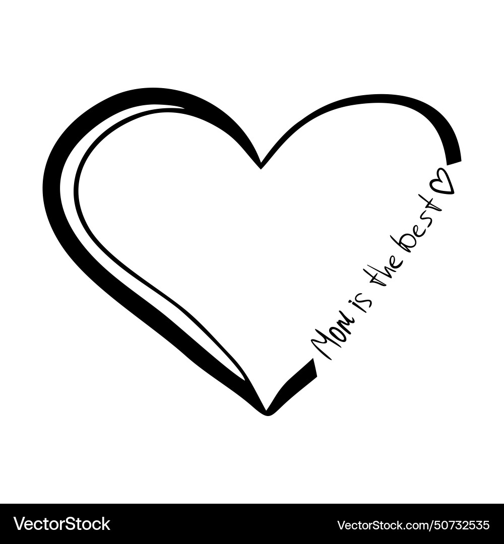 Heart with love for mom Royalty Free Vector Image