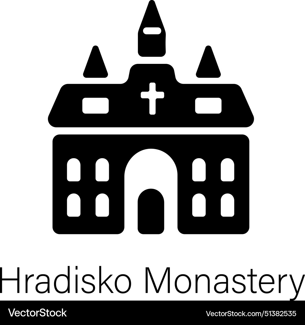 Hradisko monastery Royalty Free Vector Image - VectorStock