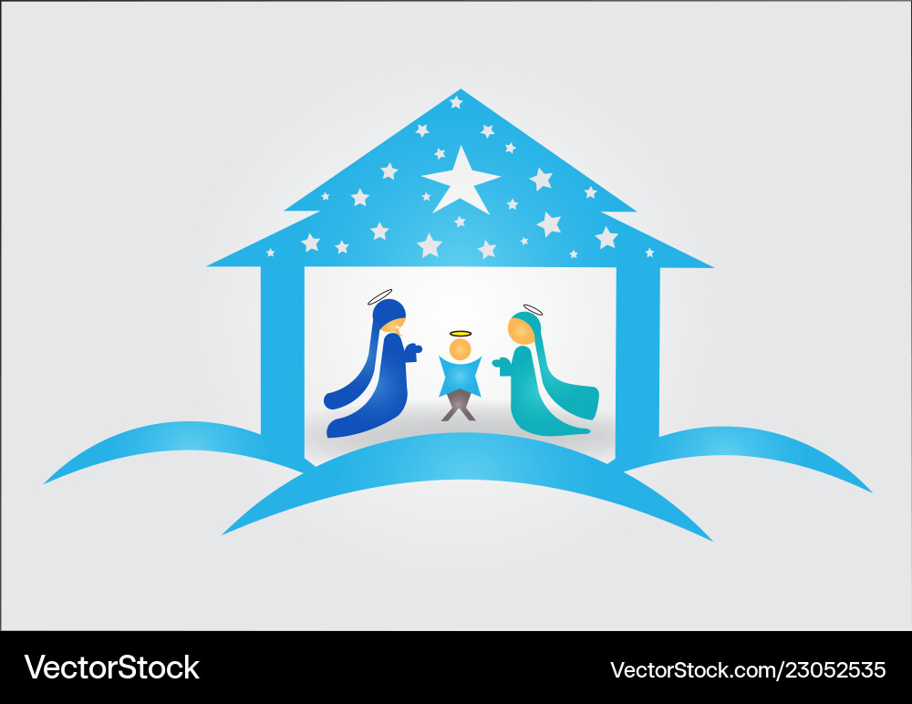 Nativity Christmas Scene Royalty Free Vector Image