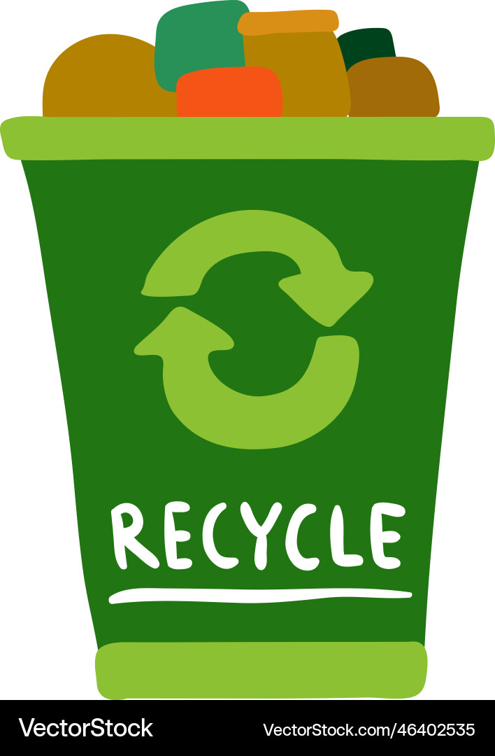 Recycle flat emblem Royalty Free Vector Image - VectorStock